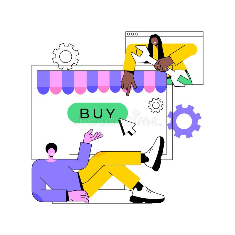 E-commerce Development Abstract Concept Vector Illustration Stock ...