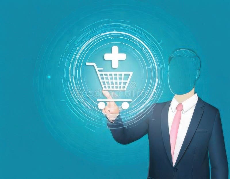 E-commerce and Digital Shop Logo Stock Illustration - Illustration of ...