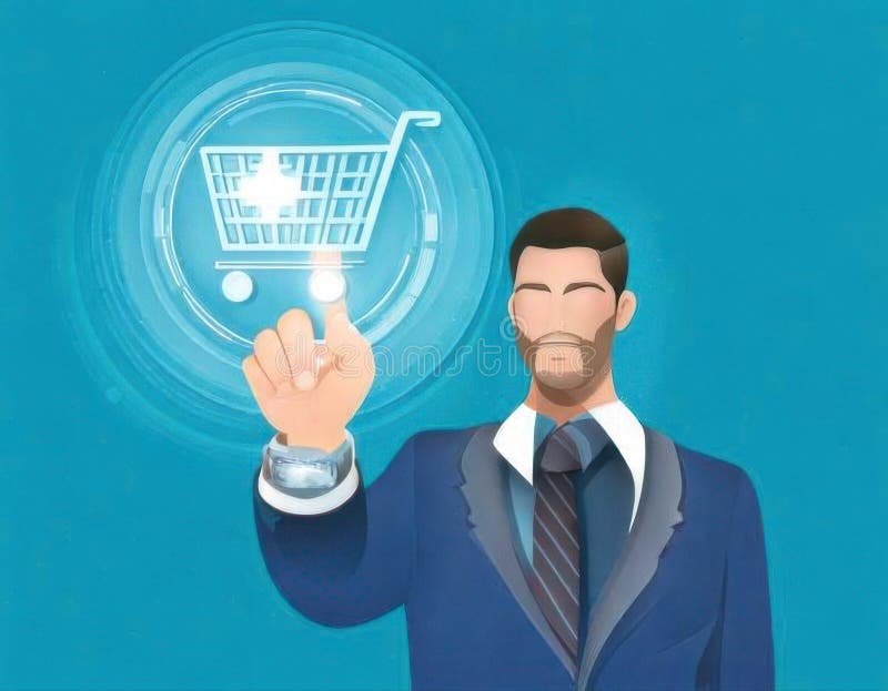 E-commerce and Digital Shop Logo Stock Illustration - Illustration of ...