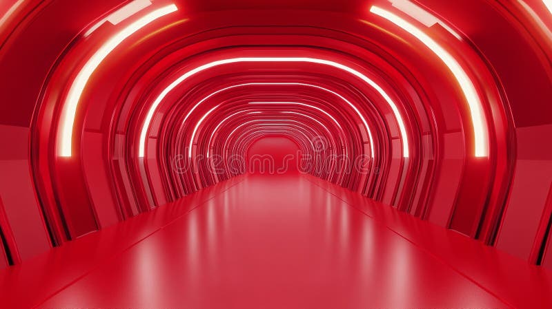 Red E Commerce Promotion Booth Space Background Stock Illustrations ...
