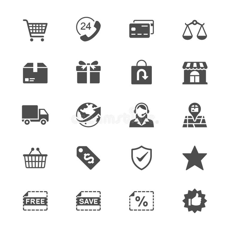 E-commerce flat icons stock vector. Illustration of easy - 41408283