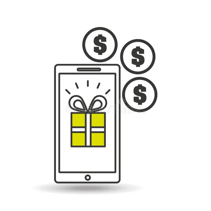 E-commerce Gift Money Icon Design Stock Vector - Illustration of mobile ...