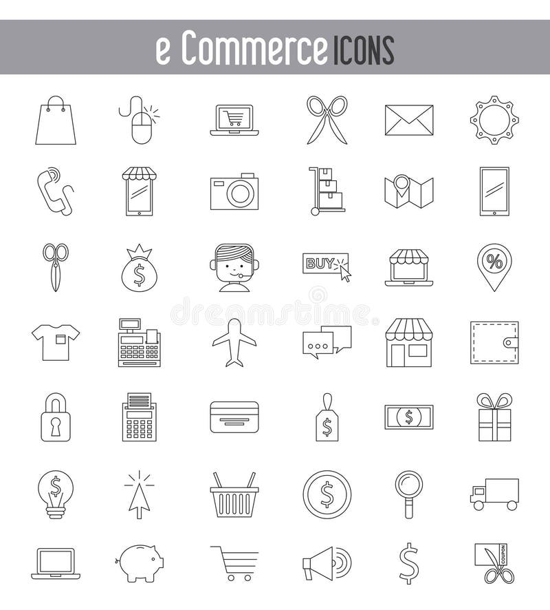 E-commerce icons design stock vector. Illustration of retail - 62910564