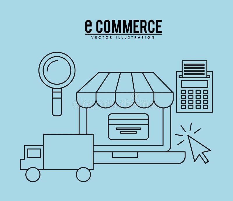 E-commerce icons design stock vector. Illustration of retail - 62910564