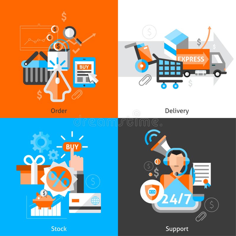 E-commerce Icons Set stock vector. Illustration of icons - 48898347