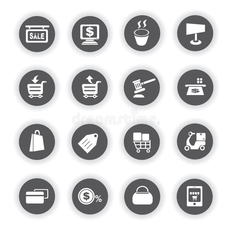 E commerce icons stock illustration. Illustration of market - 37060710