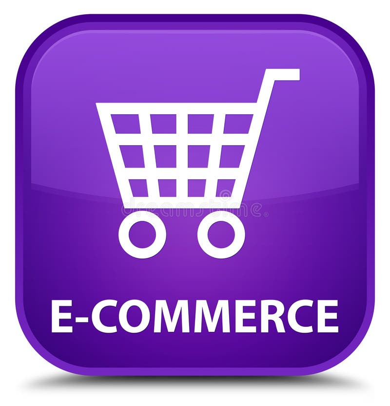 E-commerce Special Purple Square Button Stock Illustration ...