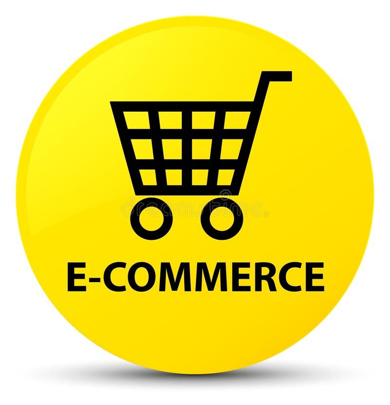 E-commerce Yellow Square Button Red Ribbon in Corner Stock Illustration ...