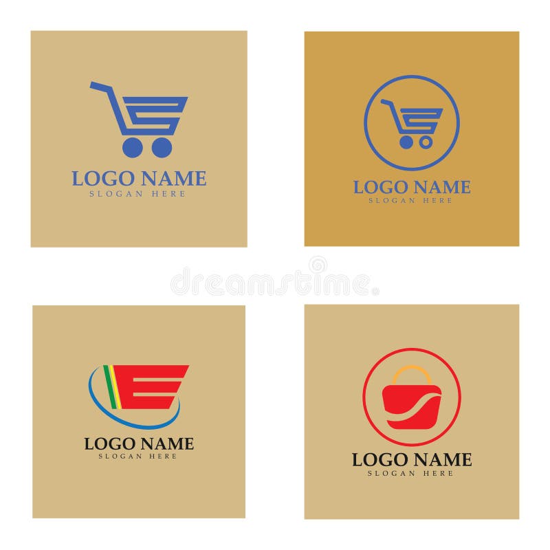 E-commerce Logo and Online Shop Logo Design with Modern Concept Stock ...