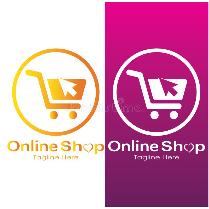 E-commerce Logo and Online Shop Logo Design with Modern Concept Stock ...
