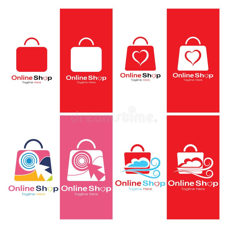 E-commerce Logo and Online Shop Logo Design with Modern Concept Stock ...