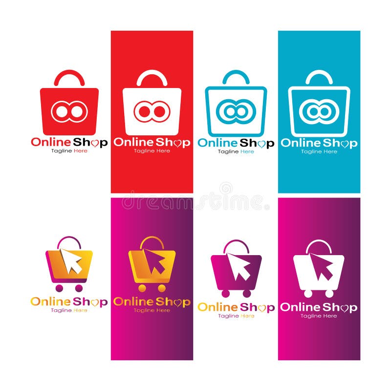 E-commerce Logo and Online Shop Logo Design with Modern Concept Stock ...