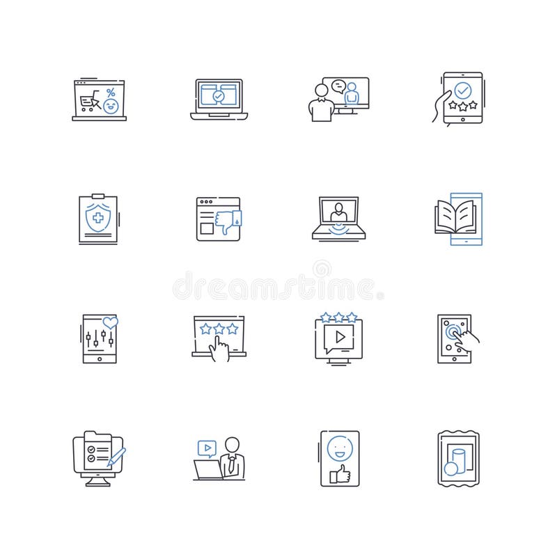 E-commerce Market Line Icons Collection. Online, Shopping, Market ... E-commerce Market Line Icons Collection. Online, Shopping, Market ...