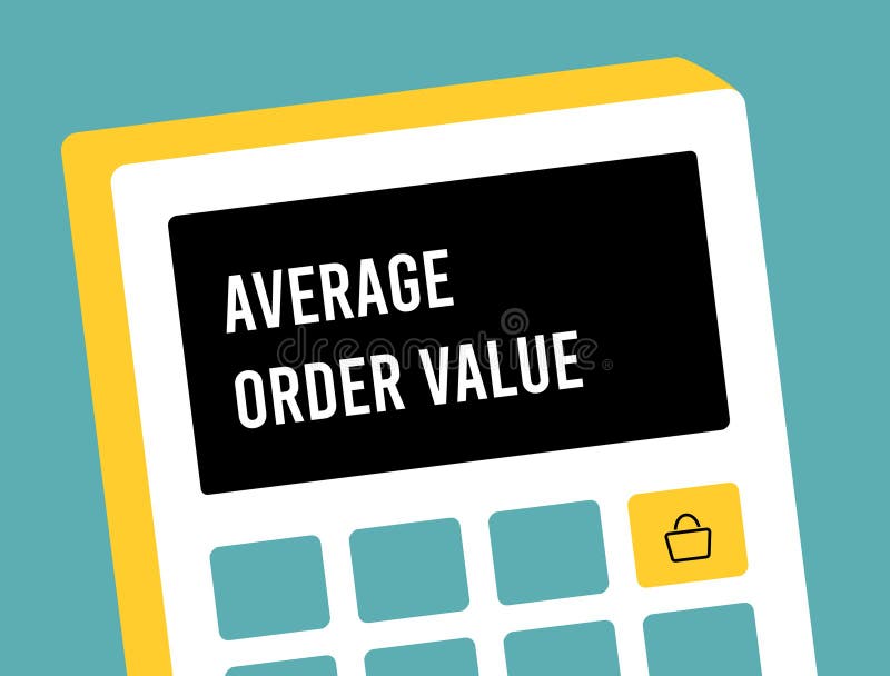 E-commerce Metric - Average Order Value Concept. Illustration of AOV ...