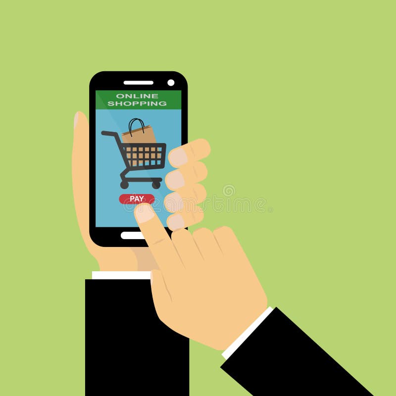 E-Commerce, Online Purchase of Goods and Services Stock Vector ...