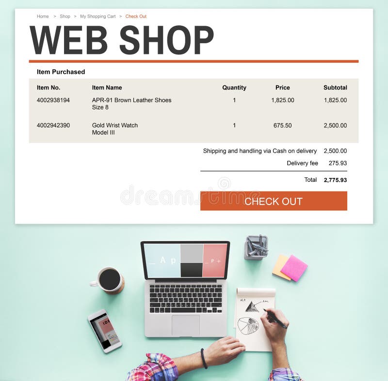 E-commerce Online Shopping Website Technology Concept Stock Image ...