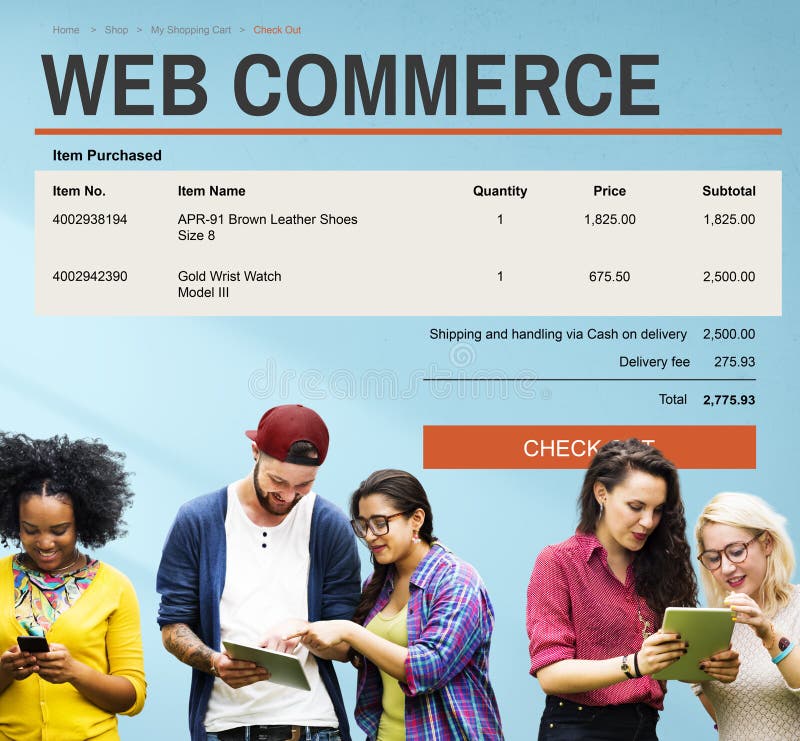 E-commerce Online Shopping Website Technology Concept Stock Image ...