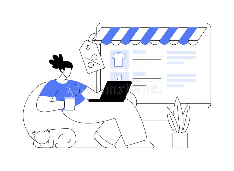 E-commerce Platform Isolated Cartoon Vector Illustrations. Stock ...