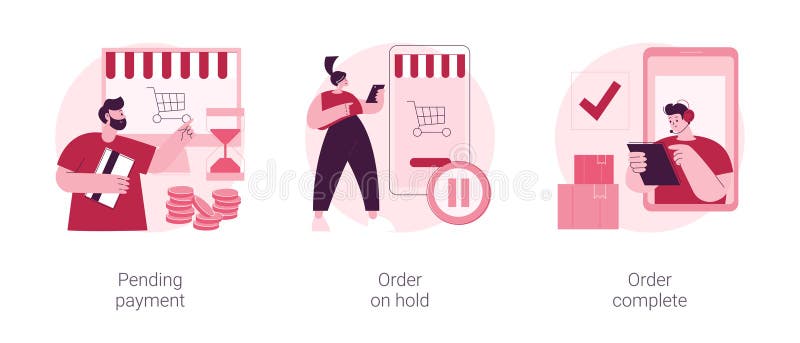 E-commerce Purchase Processing Abstract Concept Vector Illustrations ...