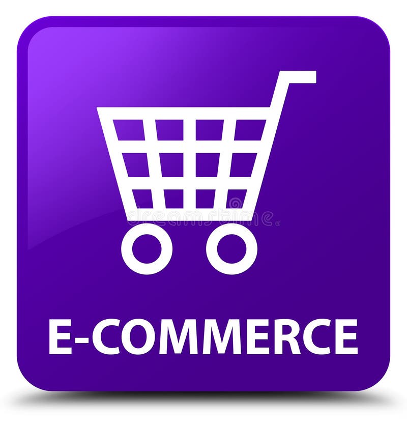 E-commerce Purple Square Button Stock Illustration - Illustration of ...