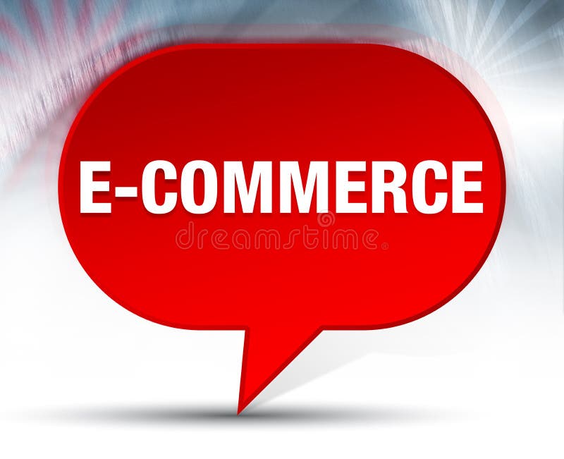 E-commerce Red Bubble Background Stock Illustration - Illustration of ...