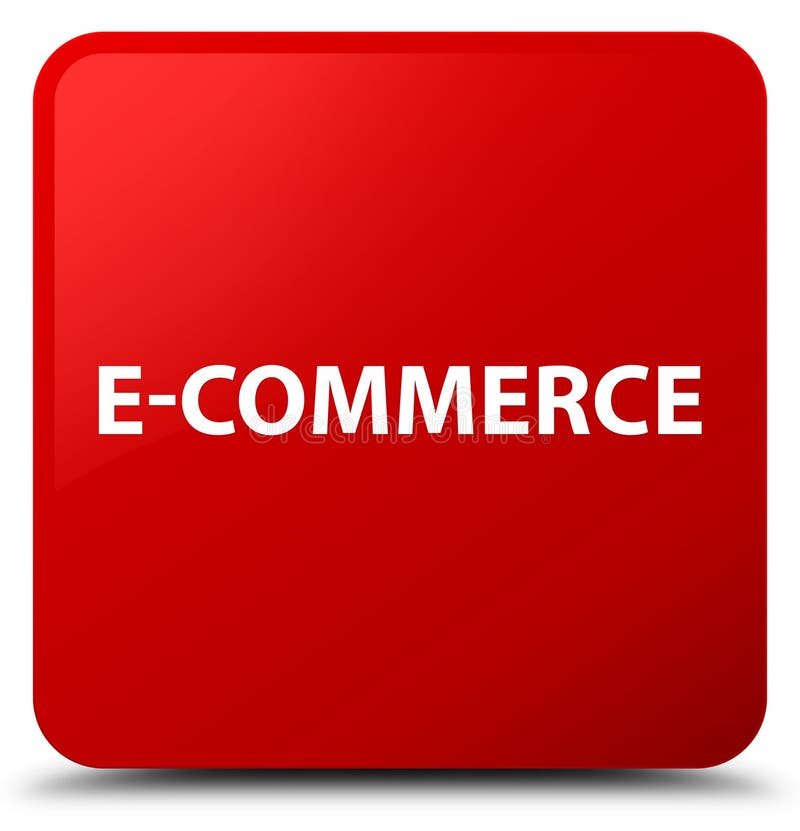 E-commerce Red Square Button Stock Illustration - Illustration of ...