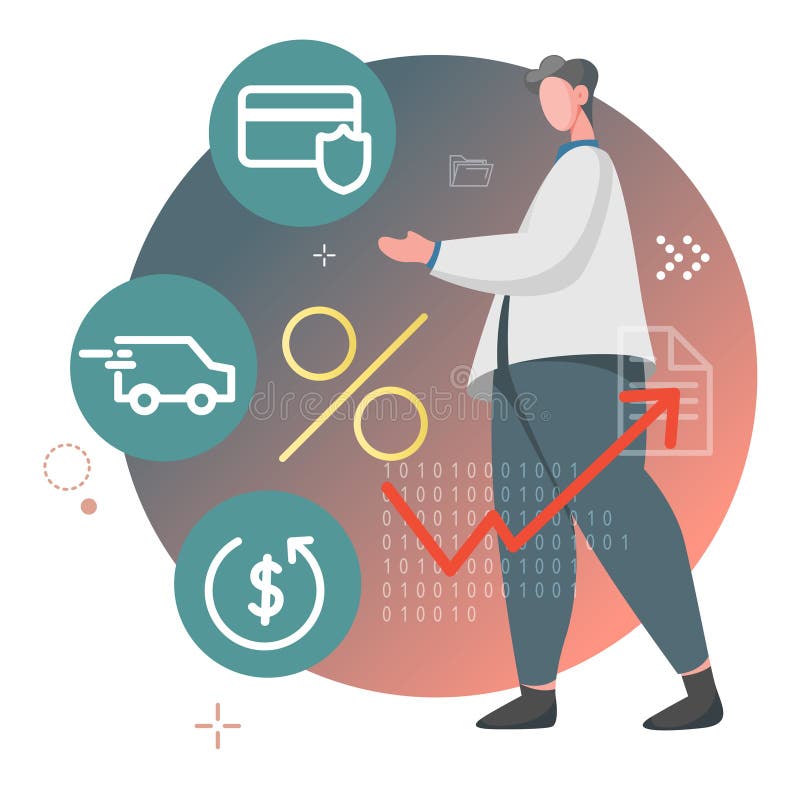 E-Commerce Revival - Safe and Secure Process Illustration Stock ...