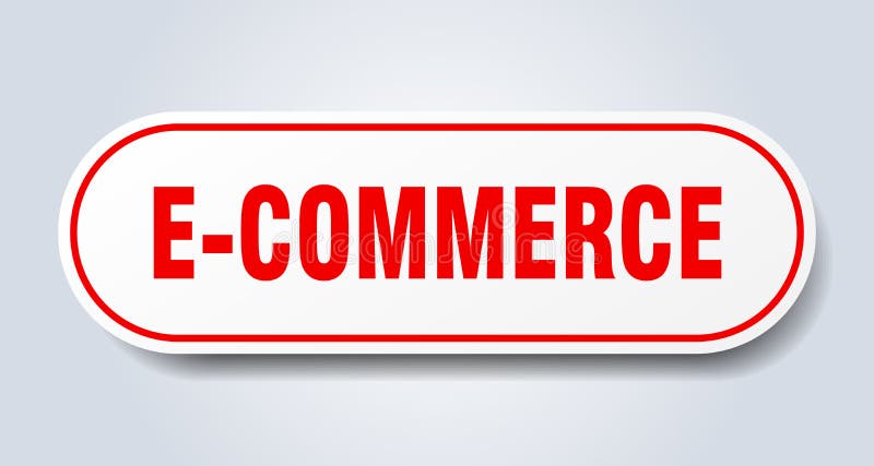 E-commerce Sign. E-commerce Round Isolated Ribbon Label Stock Vector ...