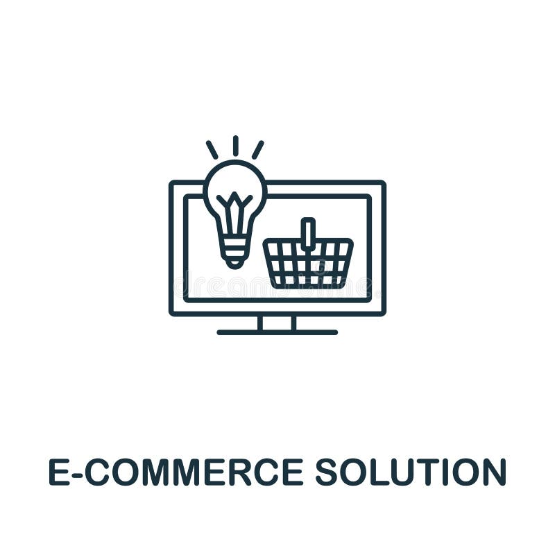 E-Commerce Solution Icon from Seo Collection. Simple Line E-Commerce ...