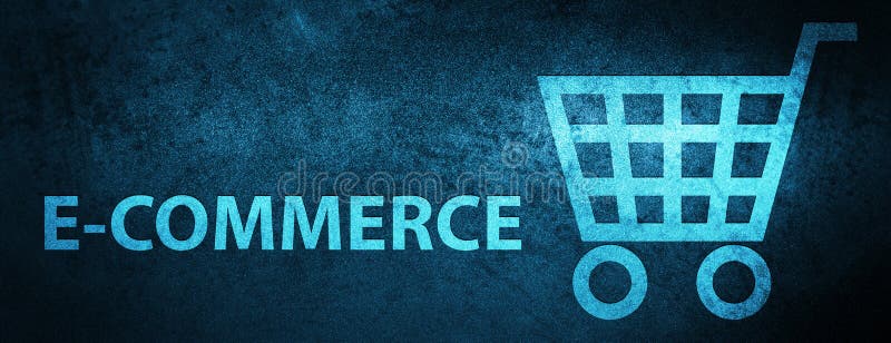 E-commerce Special Blue Banner Background Stock Illustration ...
