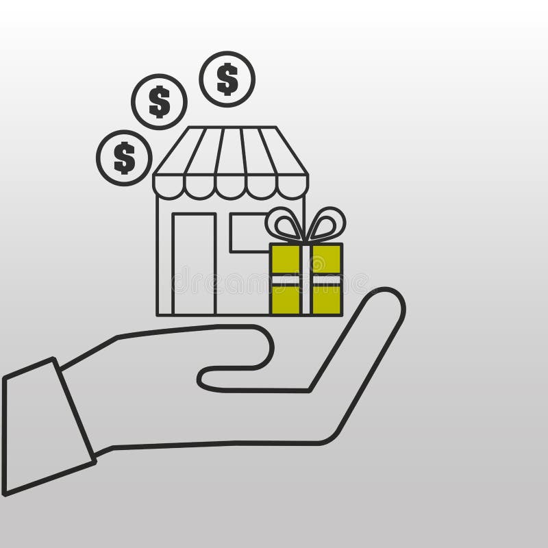 E-commerce Store Gift Money Icon Stock Vector - Illustration of price ...