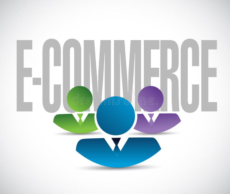 E-commerce Team Sign Illustration Design Graphic Stock Illustration ...