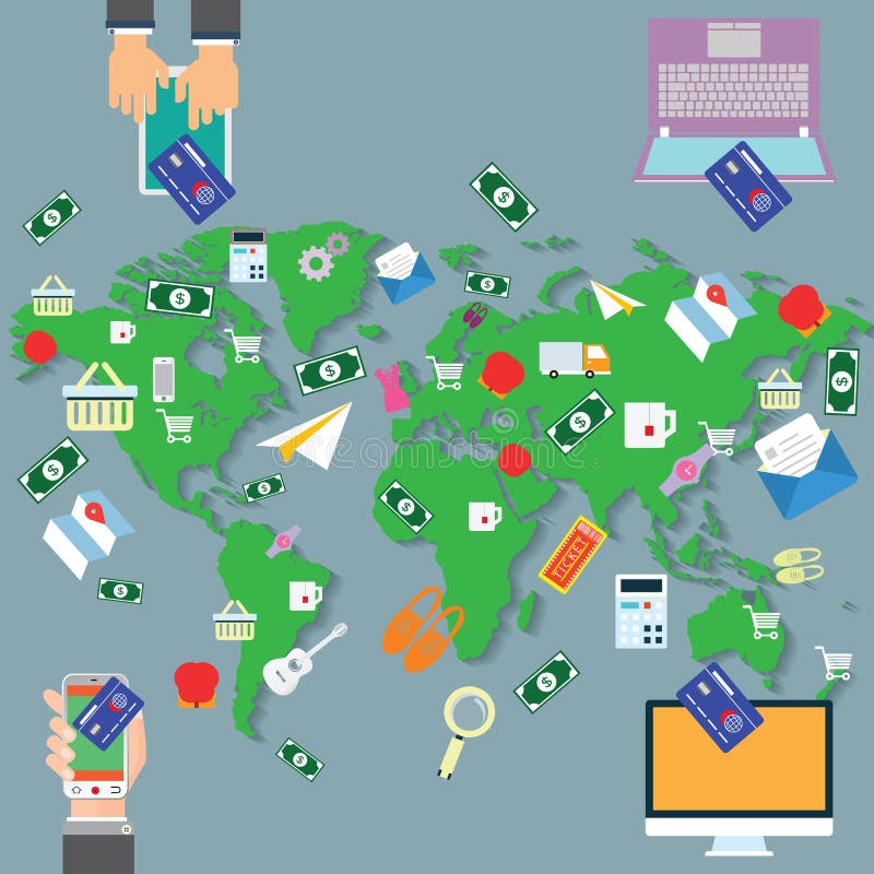 E commerce stock vector. Illustration of request, graph - 52662457