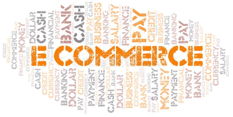 E Commerce Typography Vector Word Cloud. Stock Illustration ...