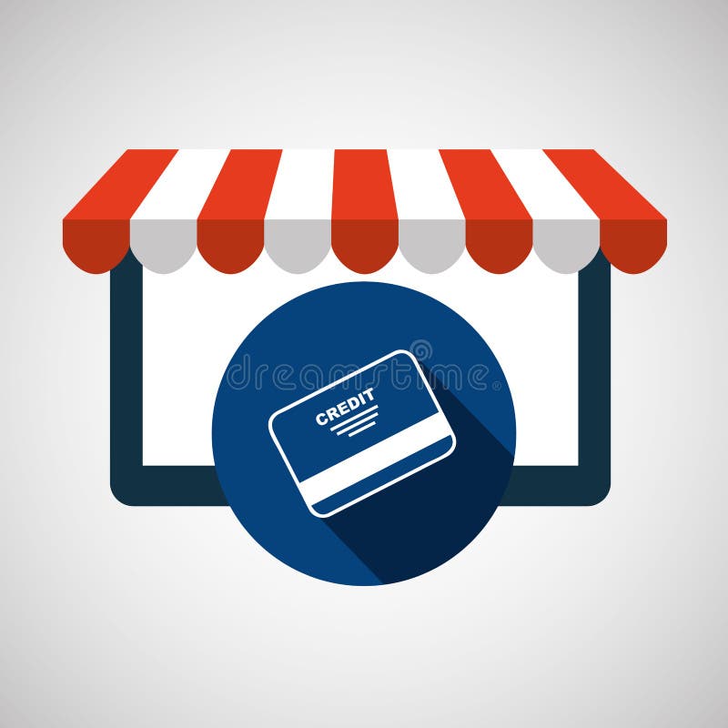 E-commerce Virtual Shop Credit Card Icon Stock Vector - Illustration of ...