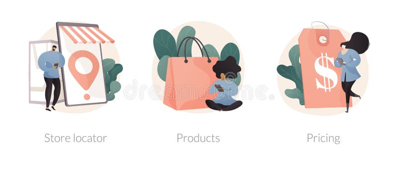 E-commerce Website Abstract Concept Vector Illustrations. Stock ...