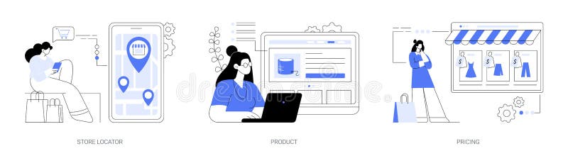 E-commerce Website Abstract Concept Vector Illustrations. Stock Vector ...