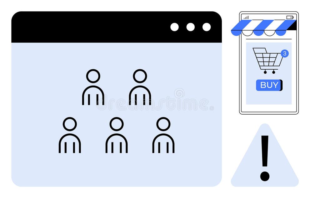 E-commerce Website Design with User Interface and Notification Icons ...
