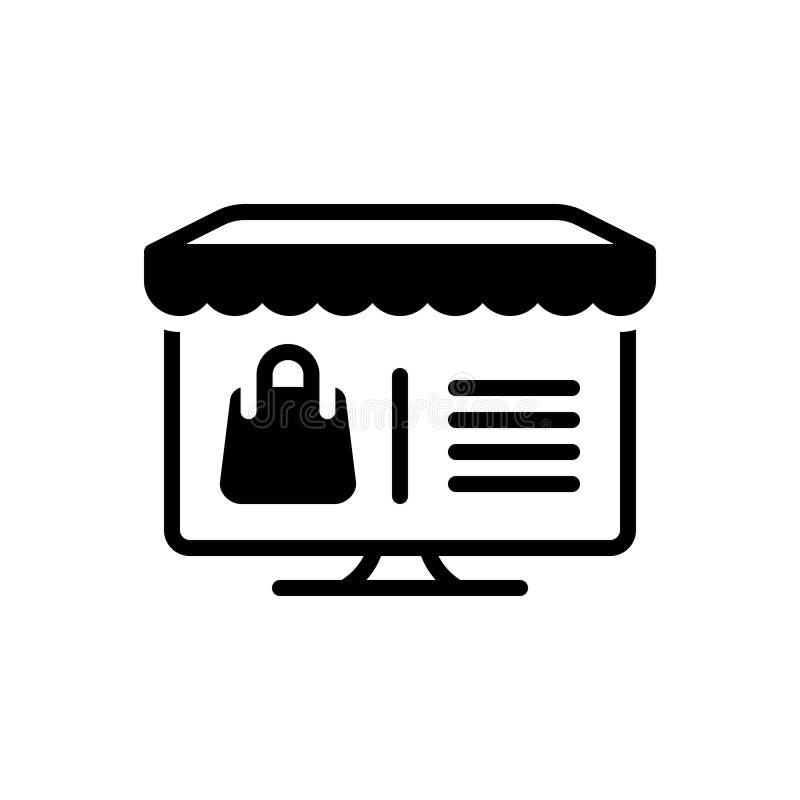 Black Solid Icon for E Commerce Website, E Commerce and Shopping Stock ...