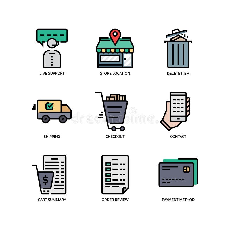 E-commerce website icon stock vector. Illustration of interface - 126674898