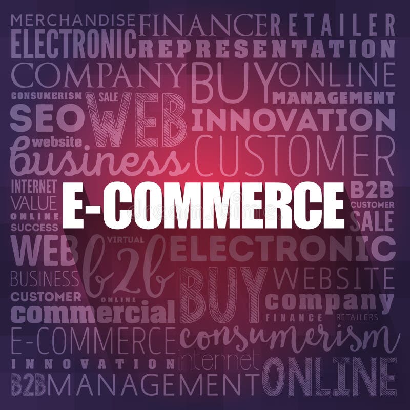 E-commerce word cloud stock vector. Illustration of basket - 184924754