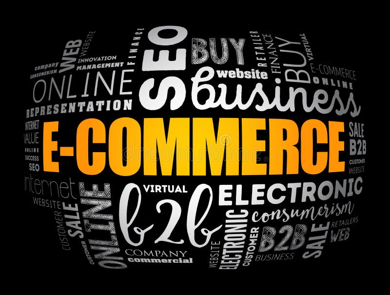 COMMERCE word cloud stock illustration. Illustration of internet ...