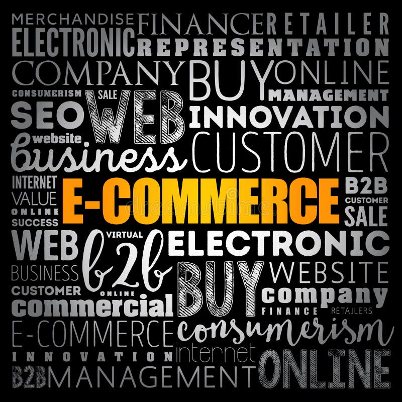 COMMERCE word cloud stock illustration. Illustration of commodity ...