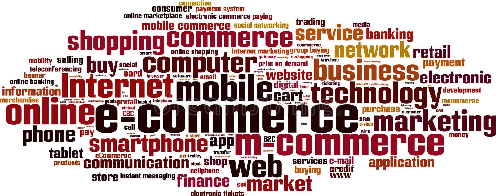 COMMERCE word cloud stock illustration. Illustration of commercial ...