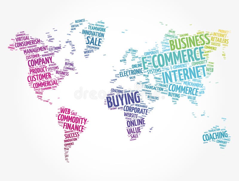 COMMERCE word cloud stock illustration. Illustration of internet ...