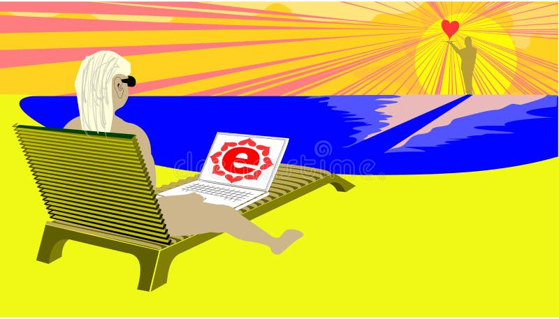 E-dating online stock illustration. Illustration of dance - 10321496