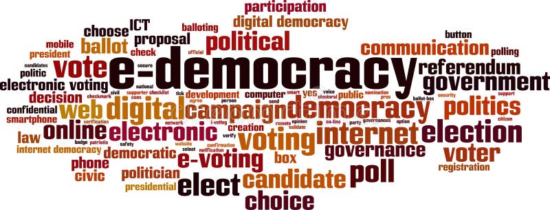 E-democracy word cloud stock vector. Illustration of internet - 283150540