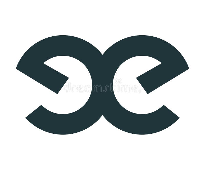 E dobro Logo Design ilustração do vetor. Ilustração de incomun - 82258410