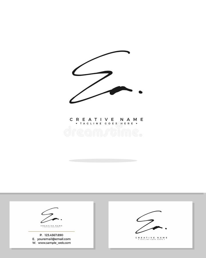 E a EA Initial Logo Signature Vector. Handwriting Concept Logo Stock ...