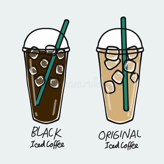 Iced Coffee Latte Stock Illustrations – 11,060 Iced Coffee Latte Stock ...
